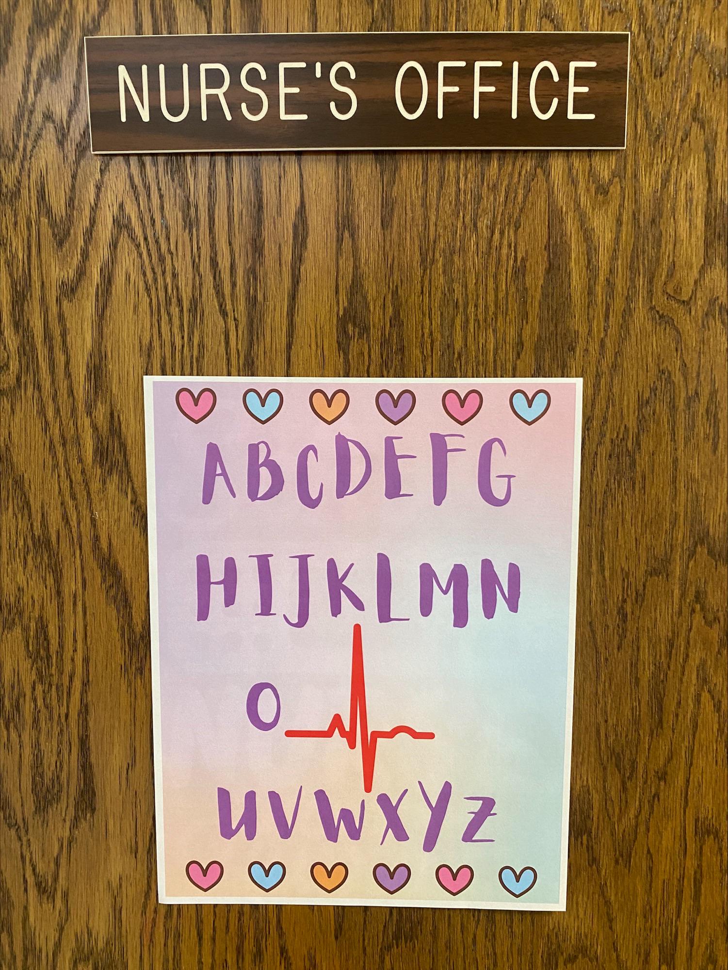 Nursing ABC EKG Office Decor. Instant Download. School Nurse Office ...