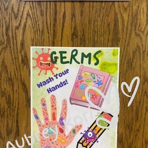 Wash Your Hands Germs Poster: Hygiene Sign (digital Download) - Etsy
