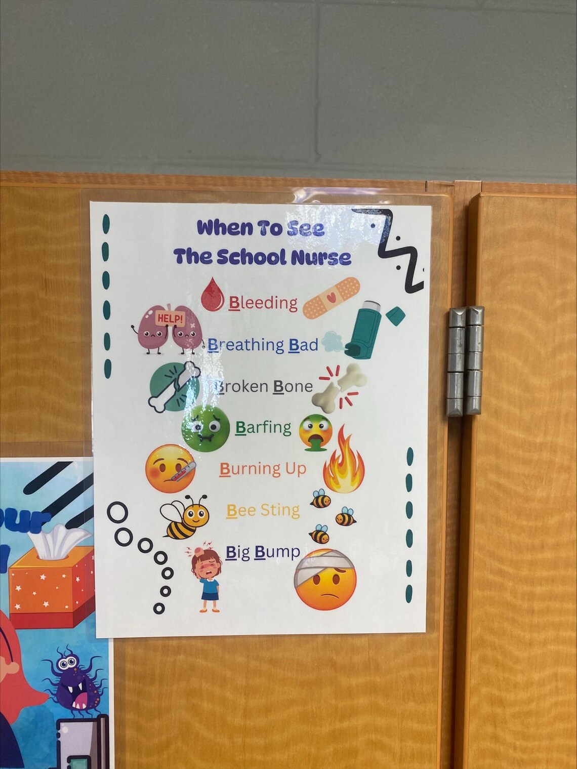 When to See the School Nurse Decor, Sign INSTANT DOWNLOAD - Etsy