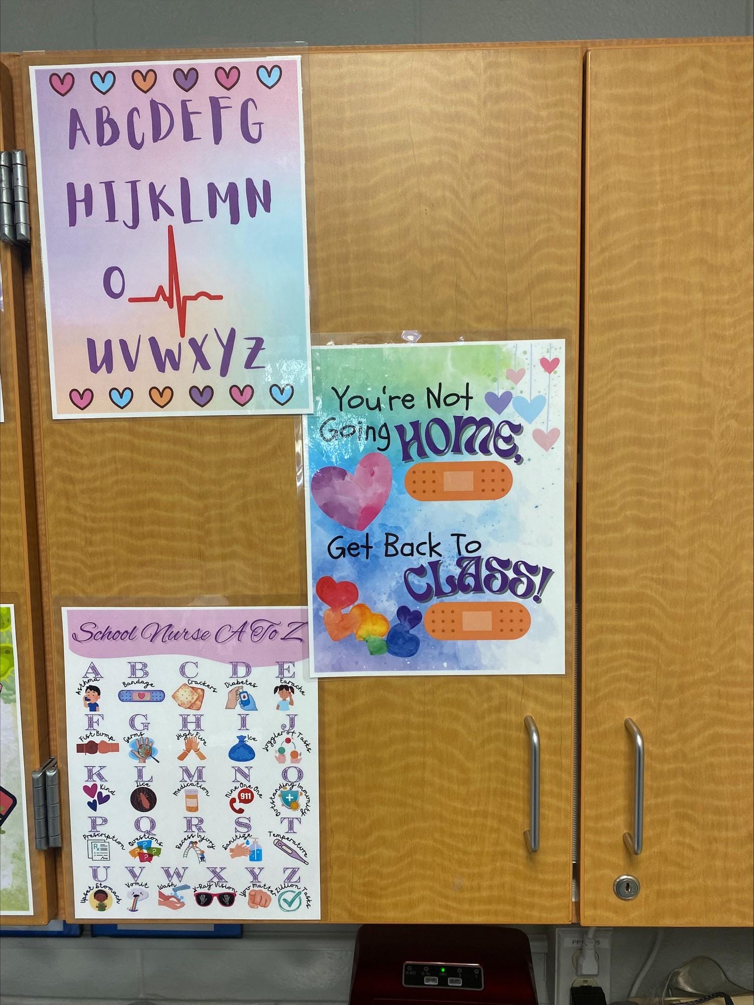 Nursing ABC EKG Office Decor. Instant Download. School Nurse Office ...