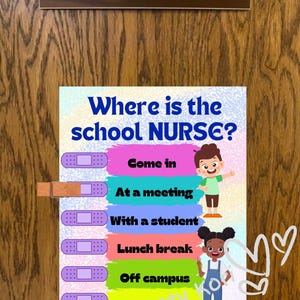 Where is the School Nurse Decor, Sign INSTANT DOWNLOAD - Etsy