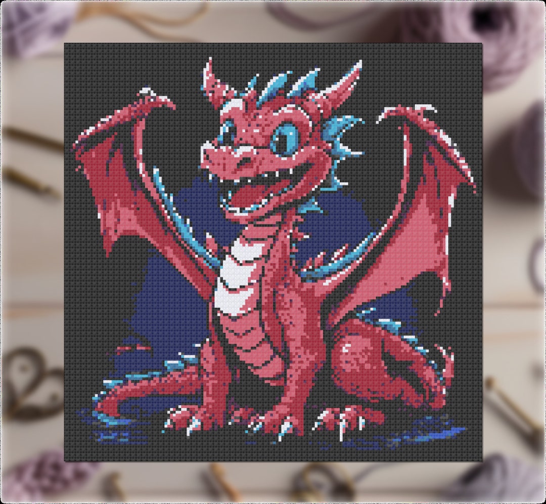 C2C Crochet Pattern: Comic Dragon Corner-to-corner Crochet Graphgan ...