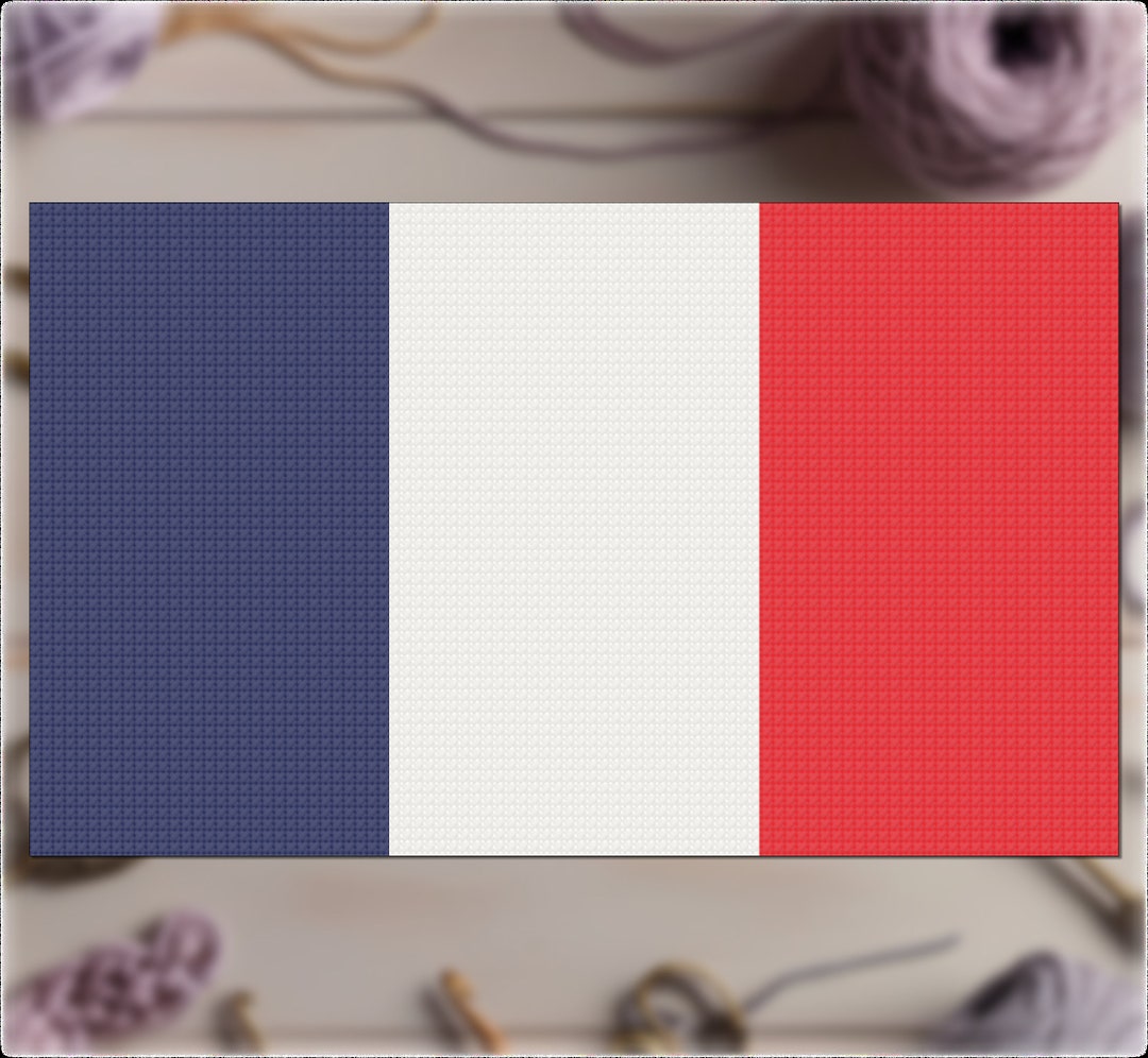 C2C Crochet Pattern: French Flag Corner-to-corner Crochet Graphgan ...