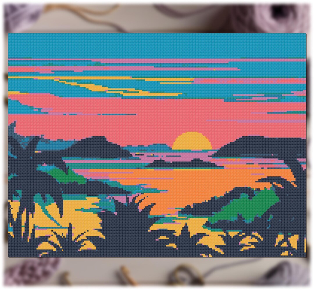 C2C Crochet Pattern: Sunset in Paradise Corner-to-corner Crochet ...