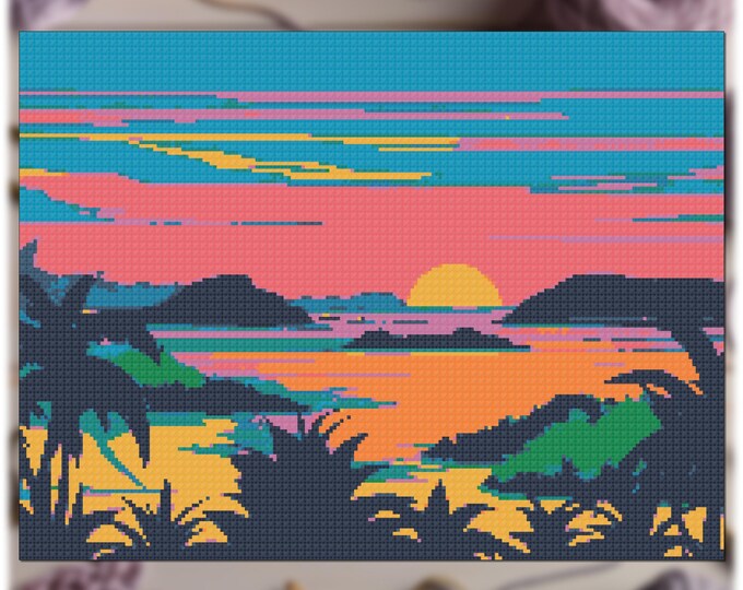 C2C Crochet Pattern: Sunset in Paradise - Corner-to-corner Crochet ...