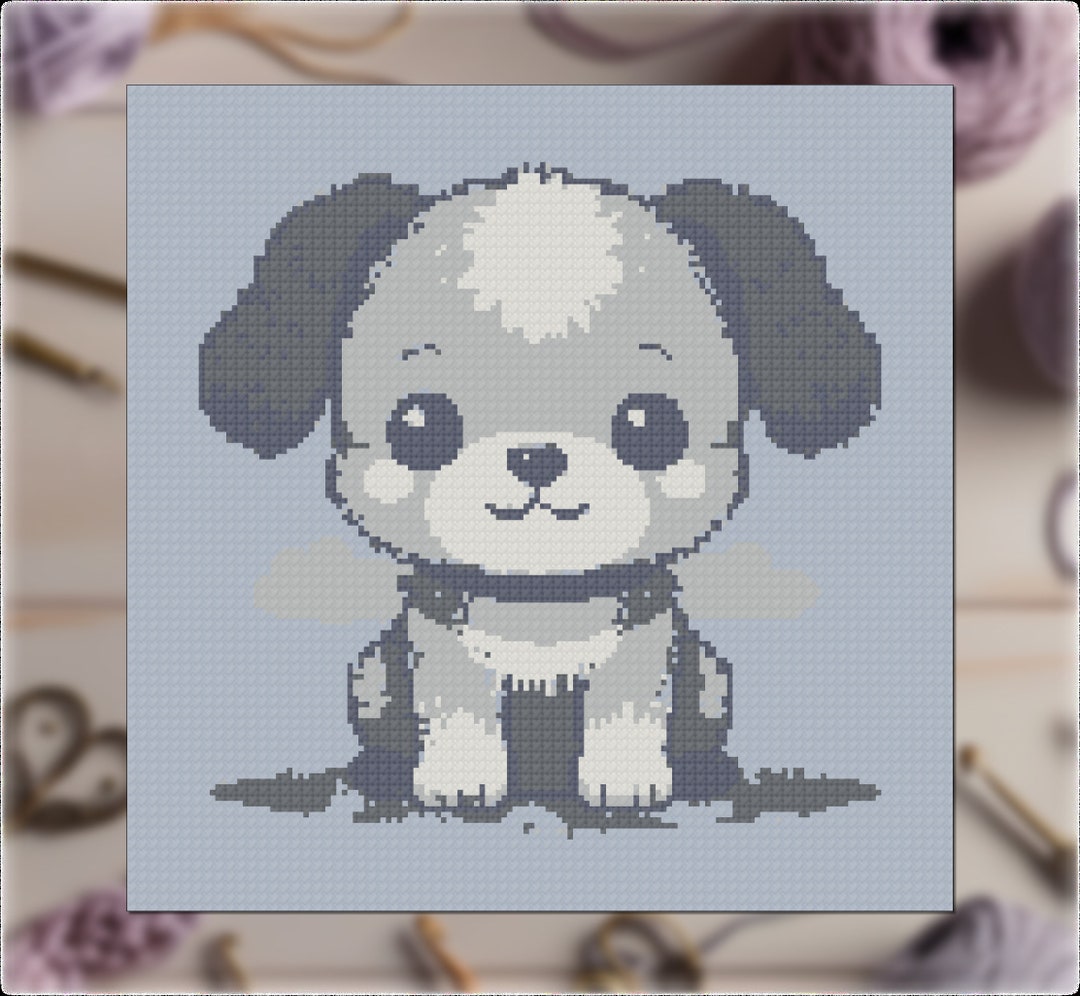 C2C Crochet Pattern: Dog - Corner-to-corner Crochet Graphgan Afghan C2C ...