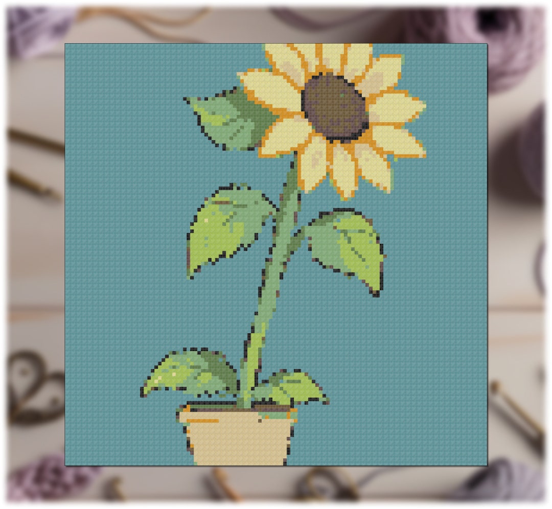 C2C Crochet Pattern: Pretty Sunflower Flower Corner-to-corner Crochet ...
