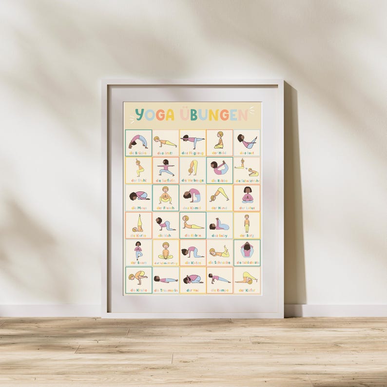 Yoga Poster for Children | Children's Yoga Poster | Mindfulness ...