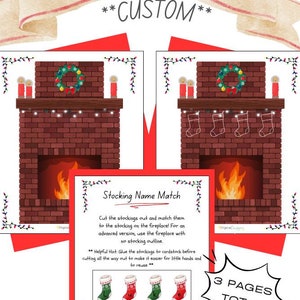Christmas Worksheet for Name Printable Custom Name Activity for ...