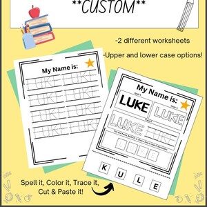 Personalized Name Tracing Printable Custom Name Worksheet for Preschool ...