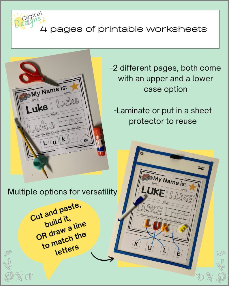 Name Tracing Printable Custom Name Worksheet for Preschool Handwriting ...