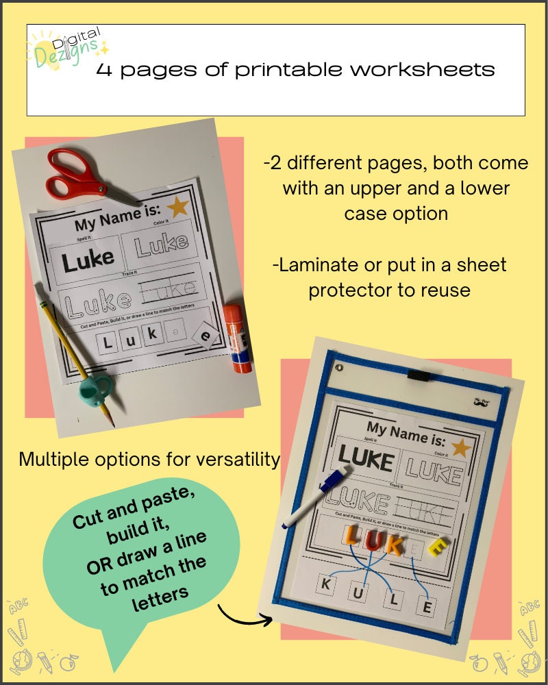 Personalized Name Tracing Printable Custom Name Worksheet for Preschool ...