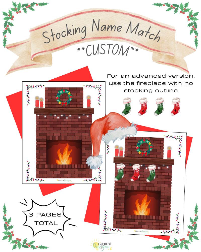 Christmas Worksheet for Name Printable Custom Name Activity for ...