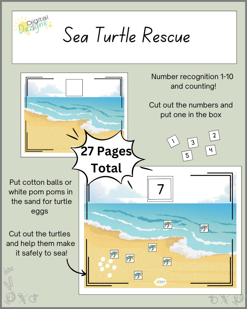 Reptile Preschool Bundle Amphibian Tracing and Coloring Printable ...