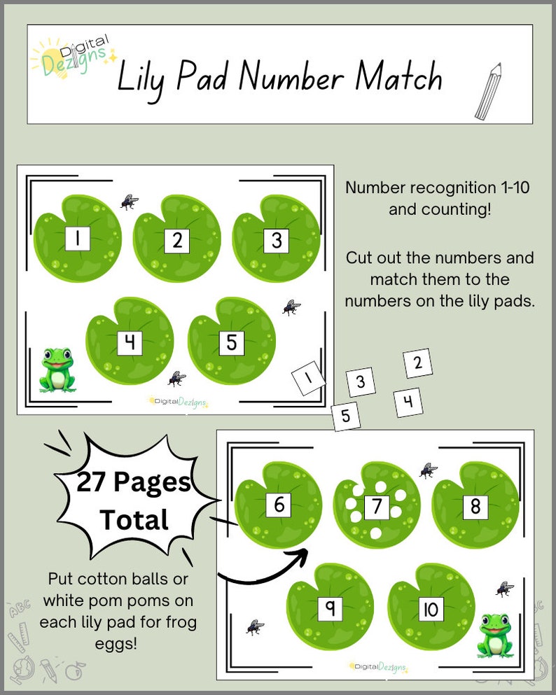 Reptile Preschool Bundle Amphibian Tracing and Coloring Printable ...