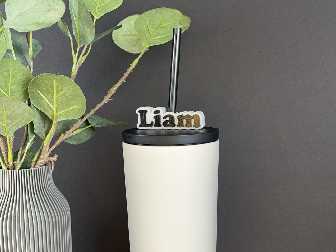 Topper, Straw Name 3d Printed, for the Garden or Togo - Etsy