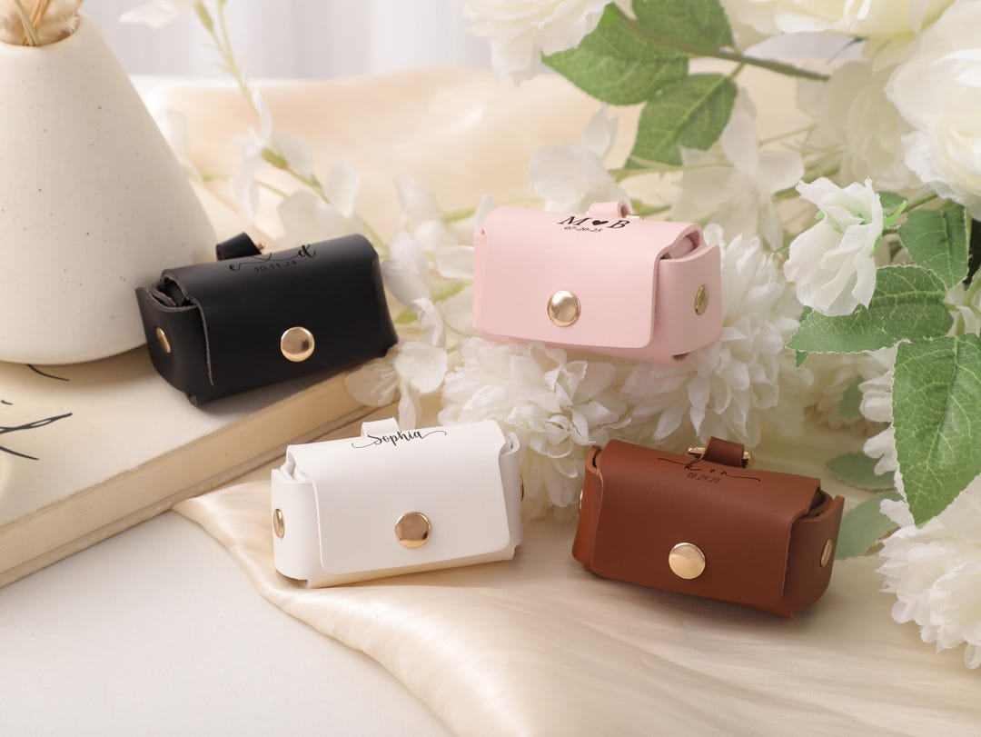 Personalized Leather Ring Bearer Pouch for Dogs, Engagement Ring Holder ...