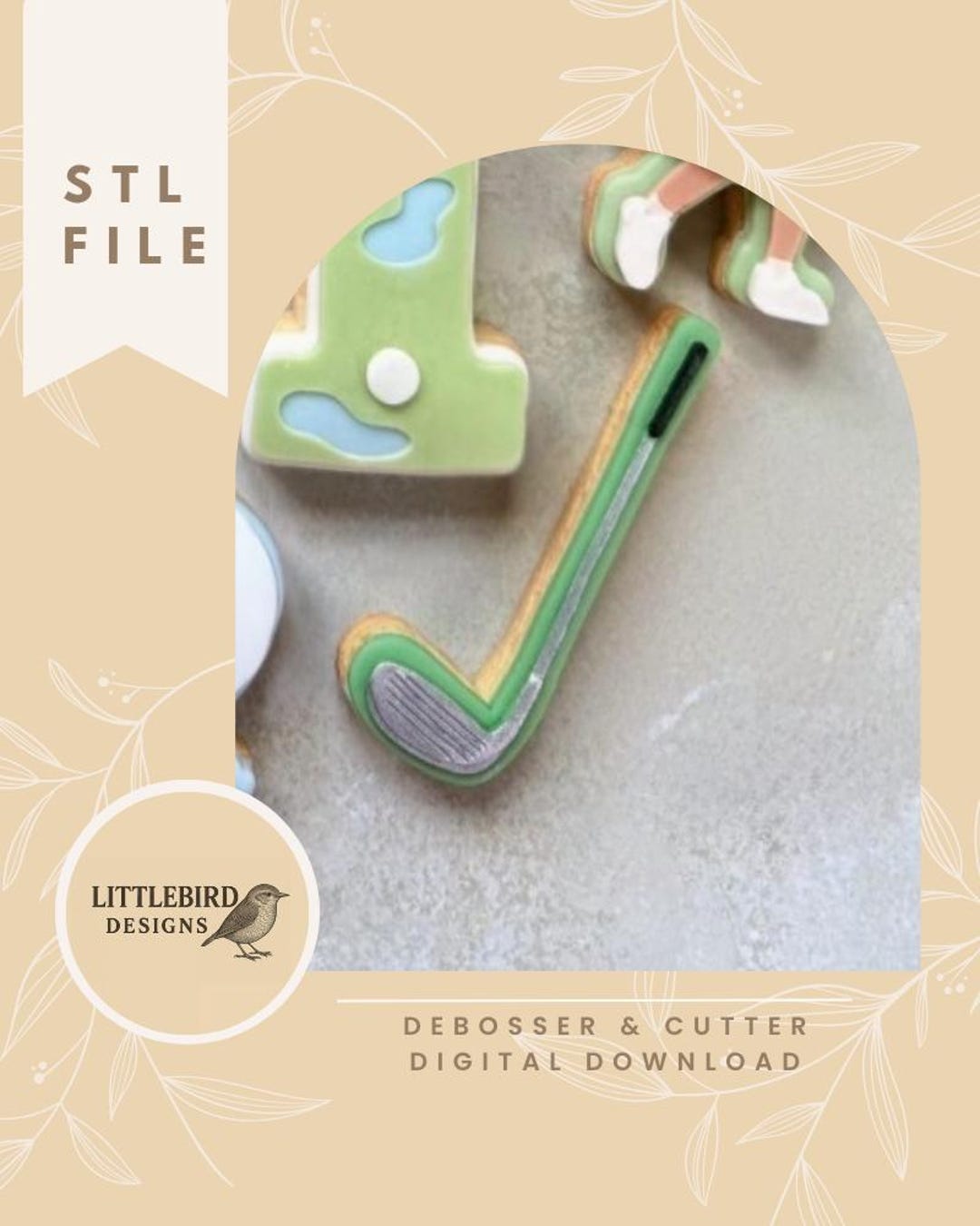 Golf Club - STL Cookie Cutter and Stamp - Etsy