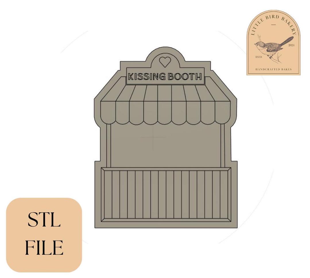 Kissing Booth Kissing Booth Stamp and Cutter STL File - Etsy