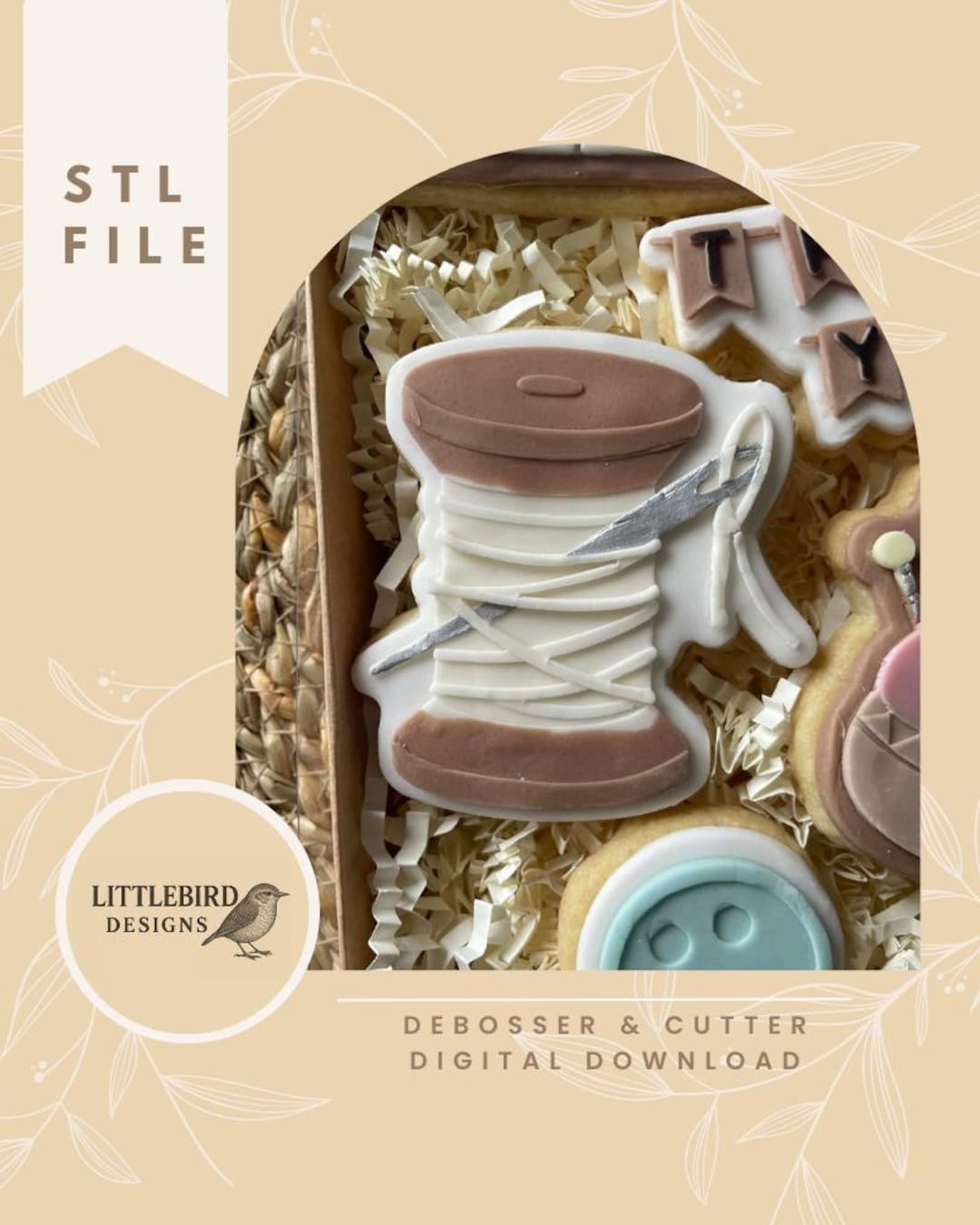 Needle and Thread - STL Cookie Cutter and Stamp - Etsy