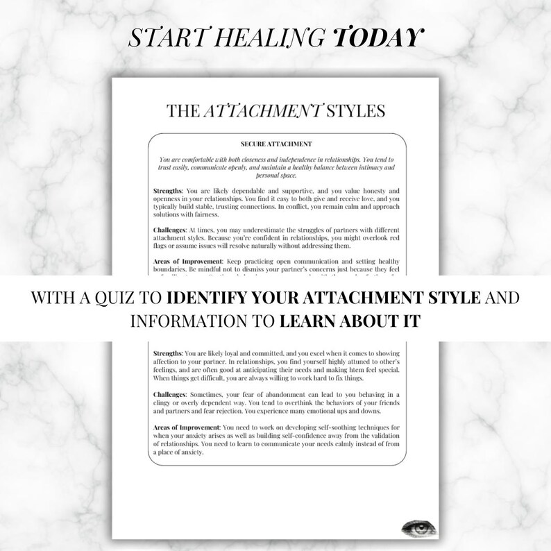 Attachment Style Starter Pack | 5-page Downloadable PDF With ...