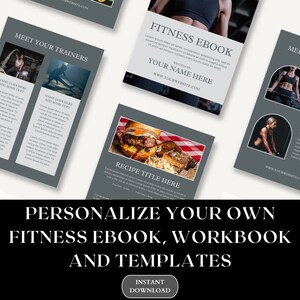 Custom Canva Fitness Workbook Template, Editable Exercise Plan and Diet ...