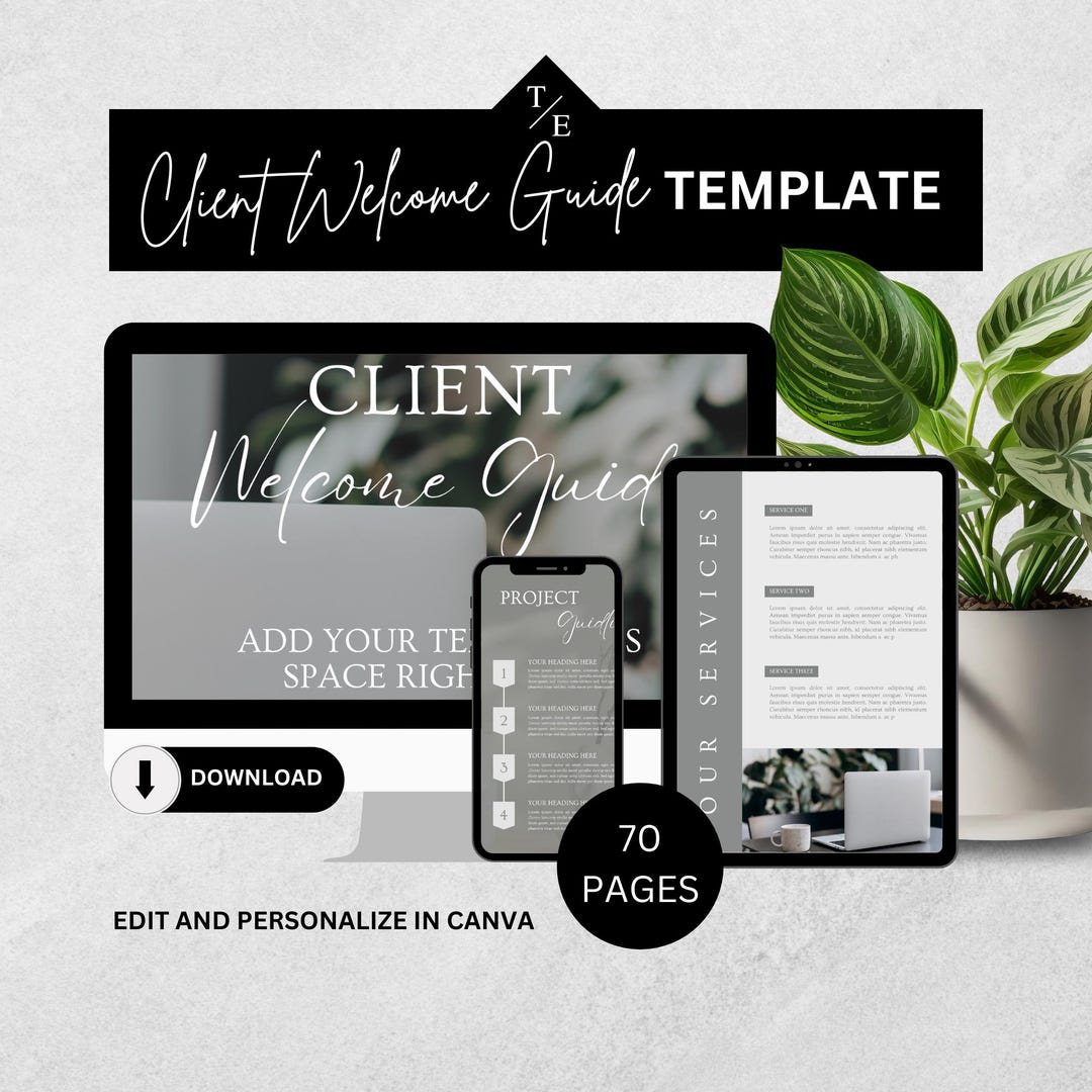 Client Welcome Packet Template, New Client Service Guide Canva, Pro ...