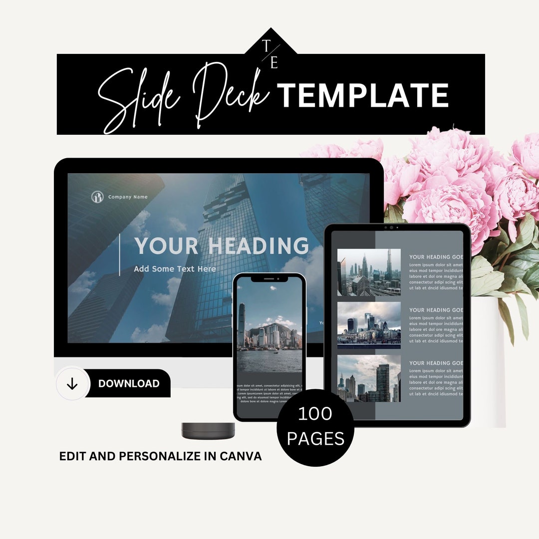 Custom Canva Slide Deck Template, Editable Presentation Design for ...