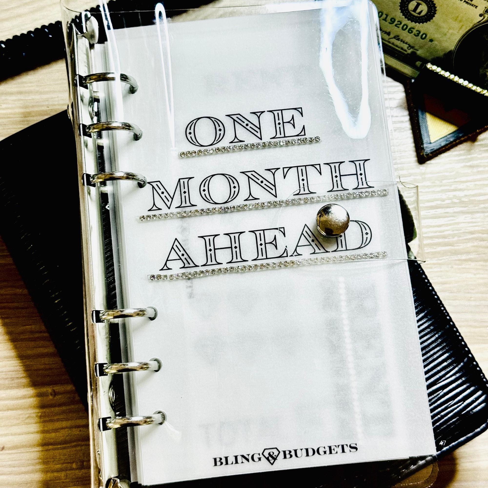 Month Ahead Savings Challenge Binder Matte Vellum Cash Envelope Kit ...