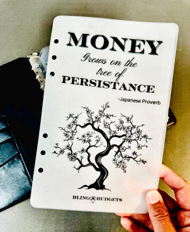 A5 Matte Vellum Cash Binder Dashboard, Motivational Cash Budgeting ...