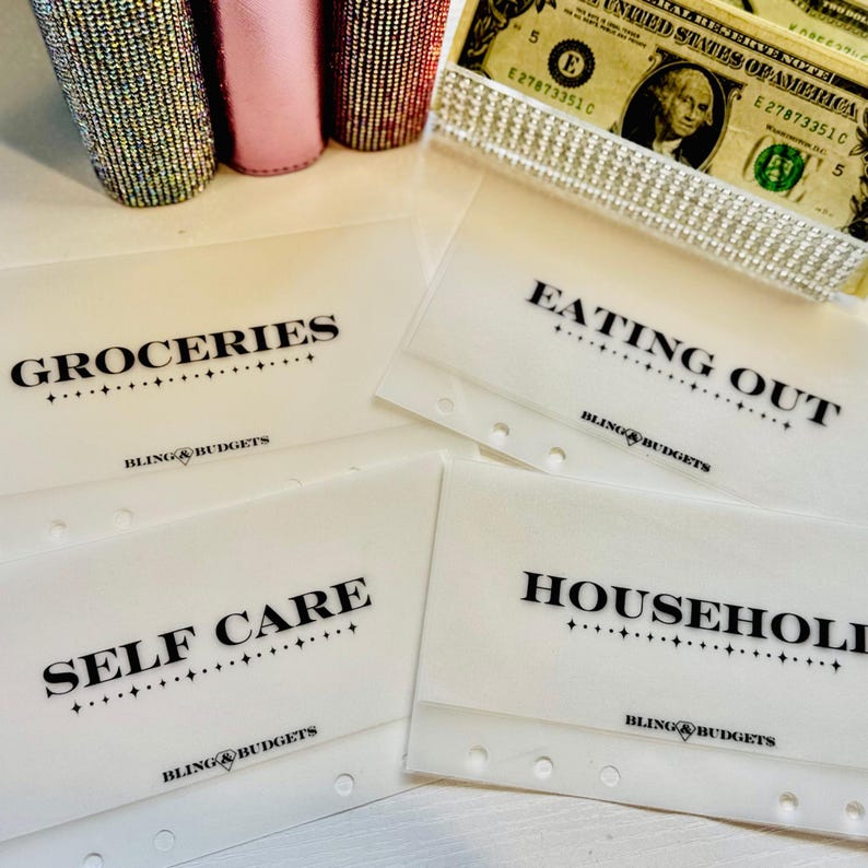 Matte Vellum Laminated Cash Envelopes, Custom A6 Cash Stuffing ...
