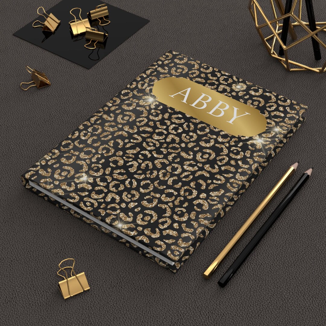 Bling Leopard Print Journal, Glam Diary Notebook, Budget Planner, Faux ...