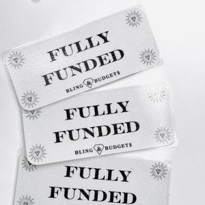 Fully Funded Prop Money Cash Budgeting Place Holders 3 Pack, Glitter ...