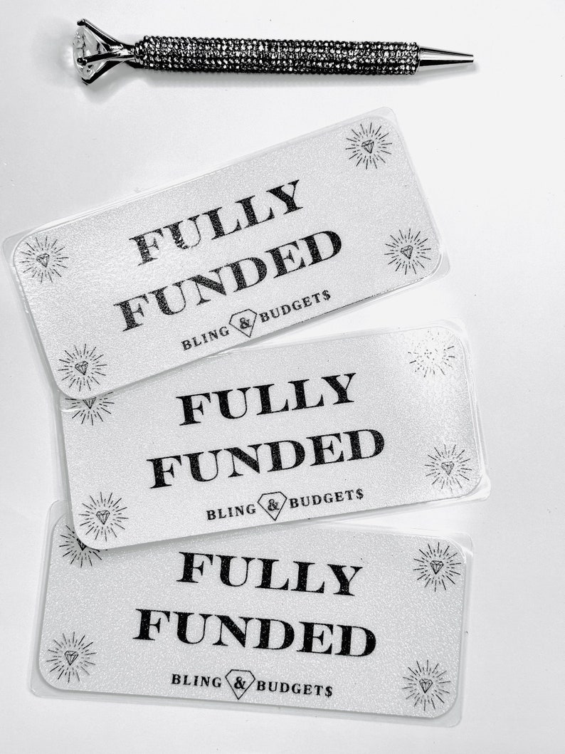 Fully Funded Prop Money Cash Budgeting Place Holders 3 Pack, Glitter ...