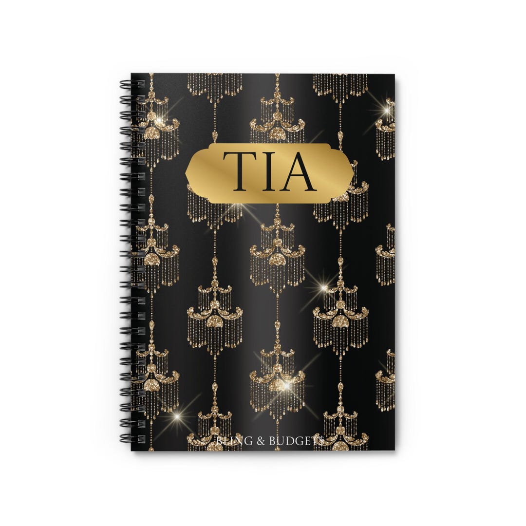 Custom Bling Chandelier Spiral Notebook, Personalized Journal, Custom ...