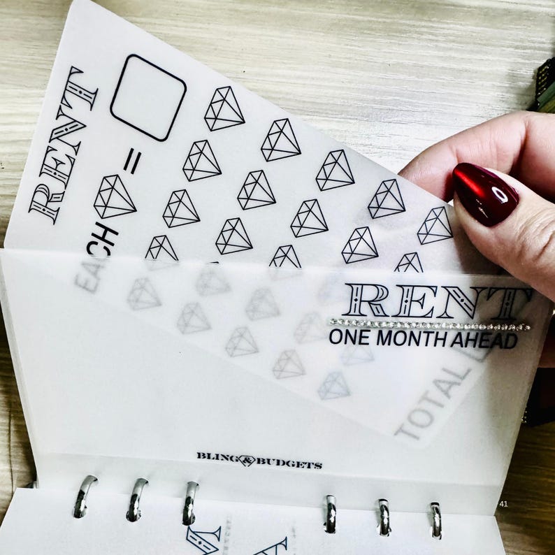 Month Ahead Savings Challenge Binder Matte Vellum Cash Envelope Kit ...