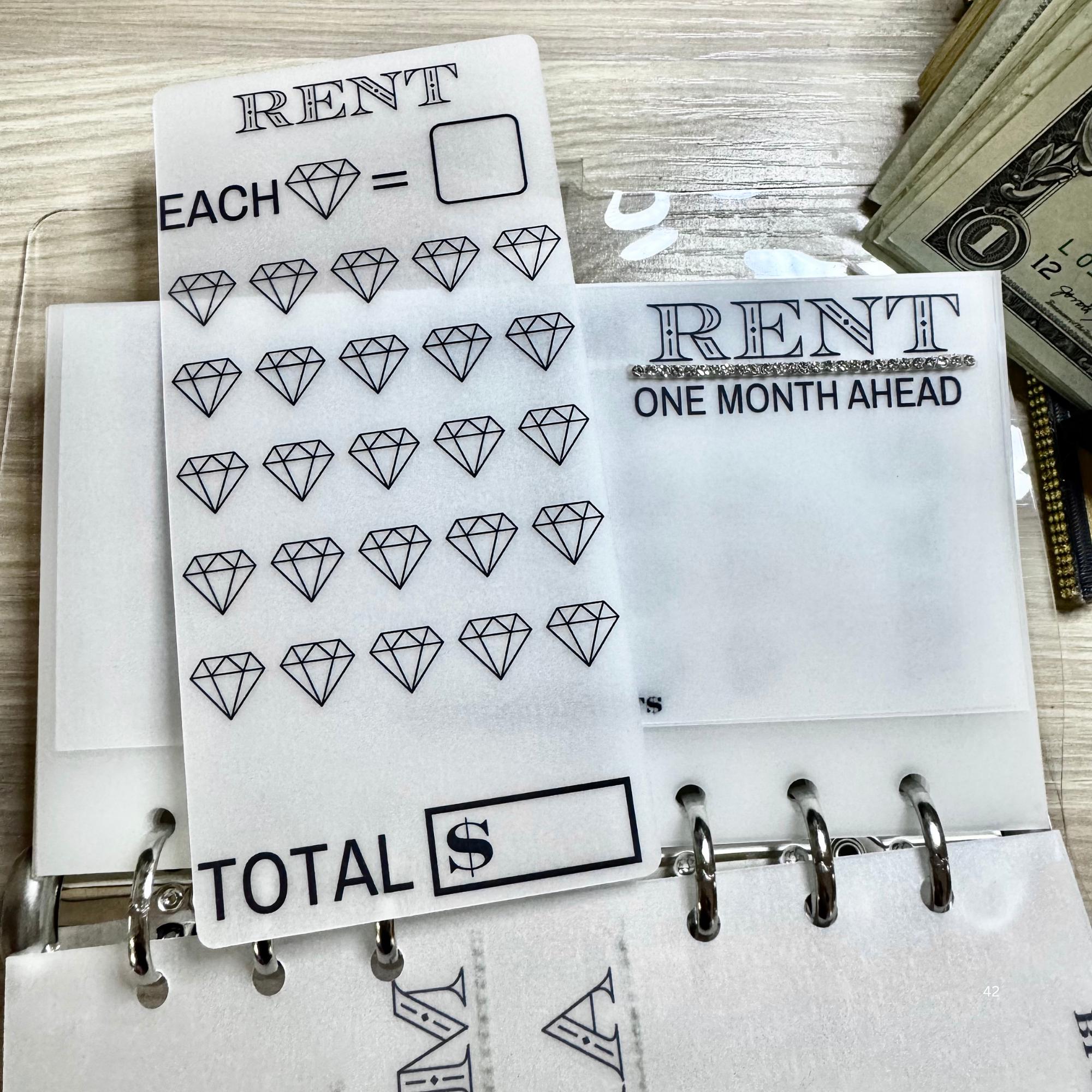 Month Ahead Savings Challenge Binder Matte Vellum Cash Envelope Kit ...