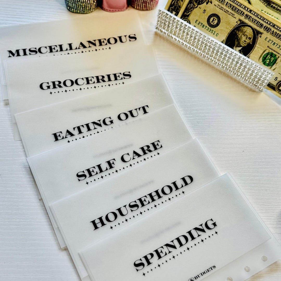 Matte Vellum Laminated Cash Envelope Starter Bundle. Luxe Aesthetic ...