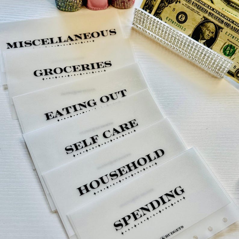 Matte Vellum Laminated Cash Envelope Starter Bundle. Luxe Aesthetic ...
