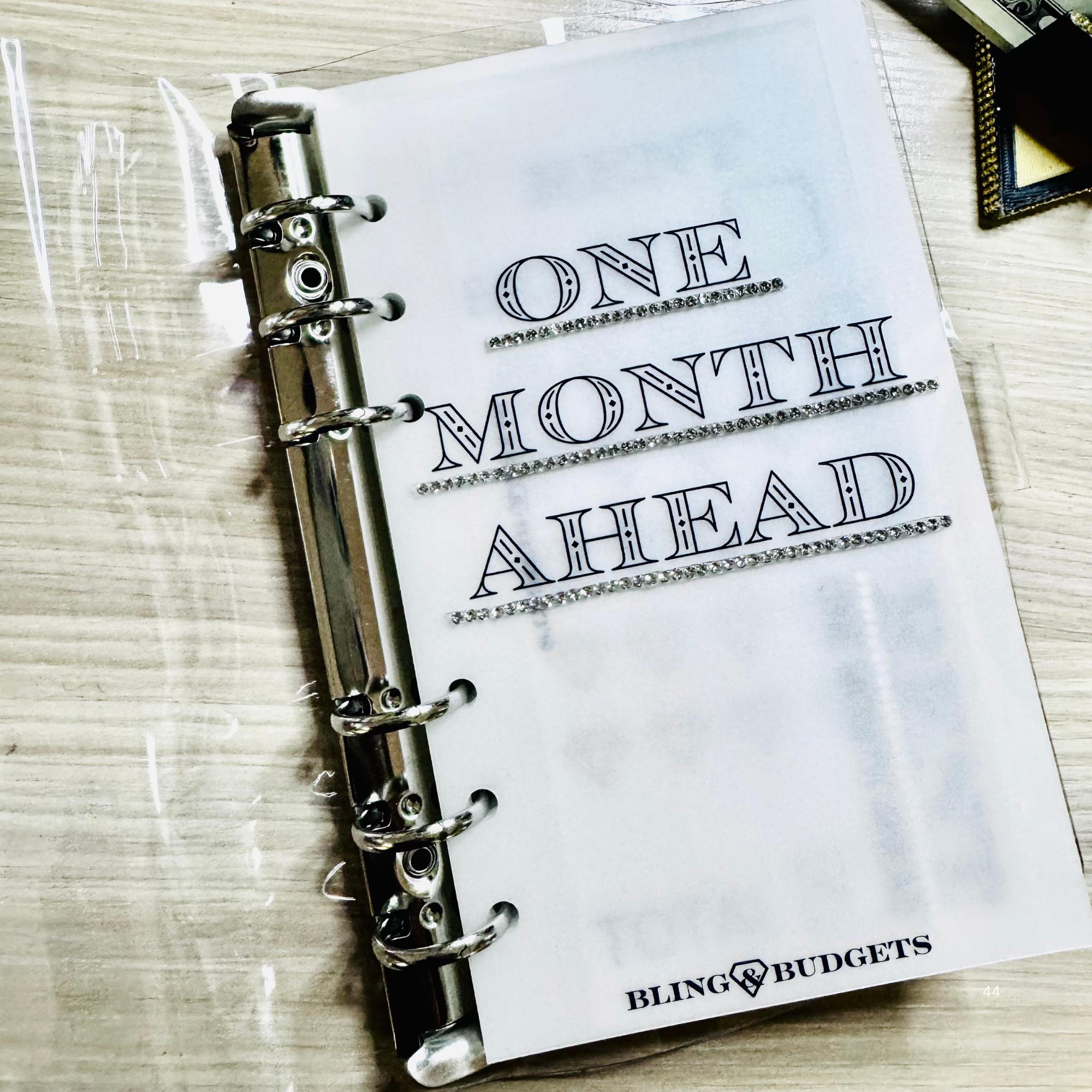 Month Ahead Savings Challenge Binder Matte Vellum Cash Envelope Kit ...
