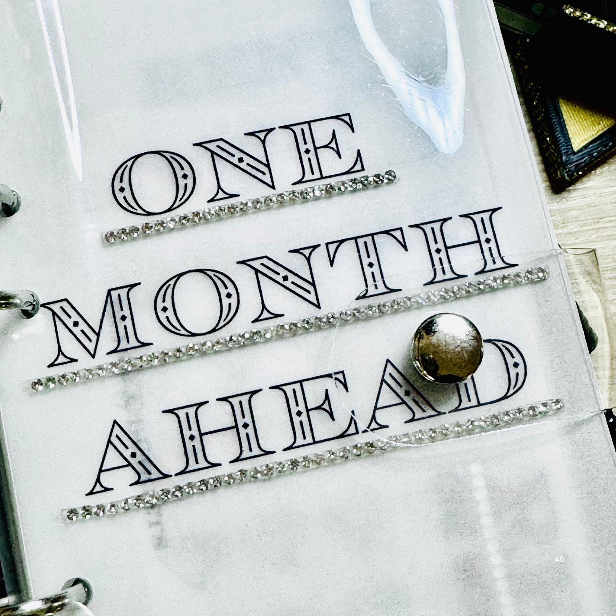 Month Ahead Savings Challenge Binder Matte Vellum Cash Envelope Kit ...