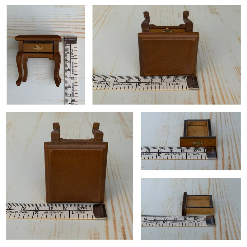 Dollhouse Bedside Drawer Table Nightstand Cabinet Miniature Furniture ...