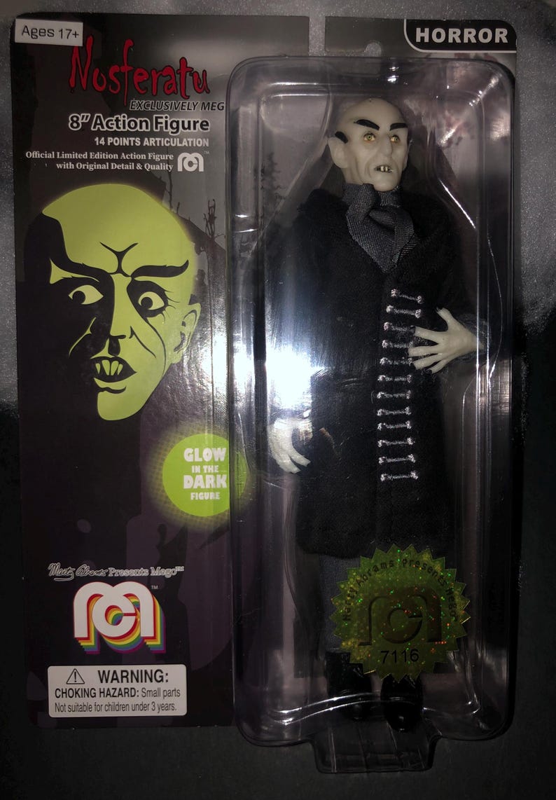 Nosferatu Count Orlok Action Figure: Glow in the Dark Vampire Toy (8 ...