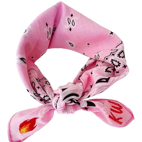 Embroidered Bandana - Etsy