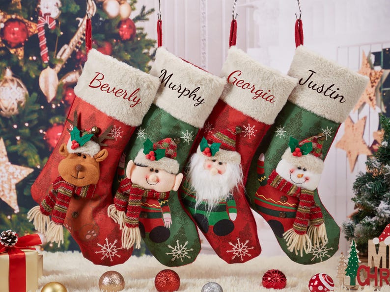 Personalized 3D Christmas Stockings,custom Name Christmas Stockings ...