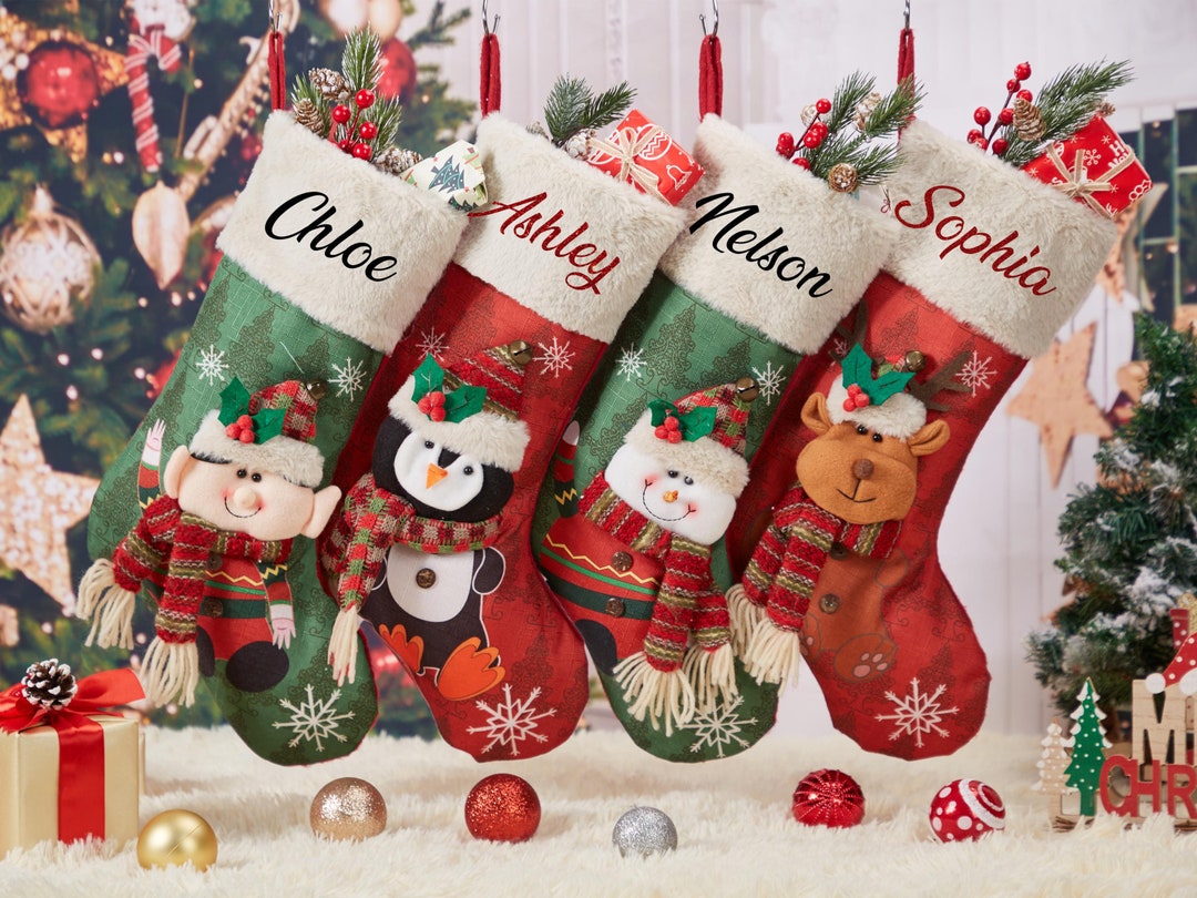 3D Character Christmas Stockings,personalized 3D Plush Christmas ...