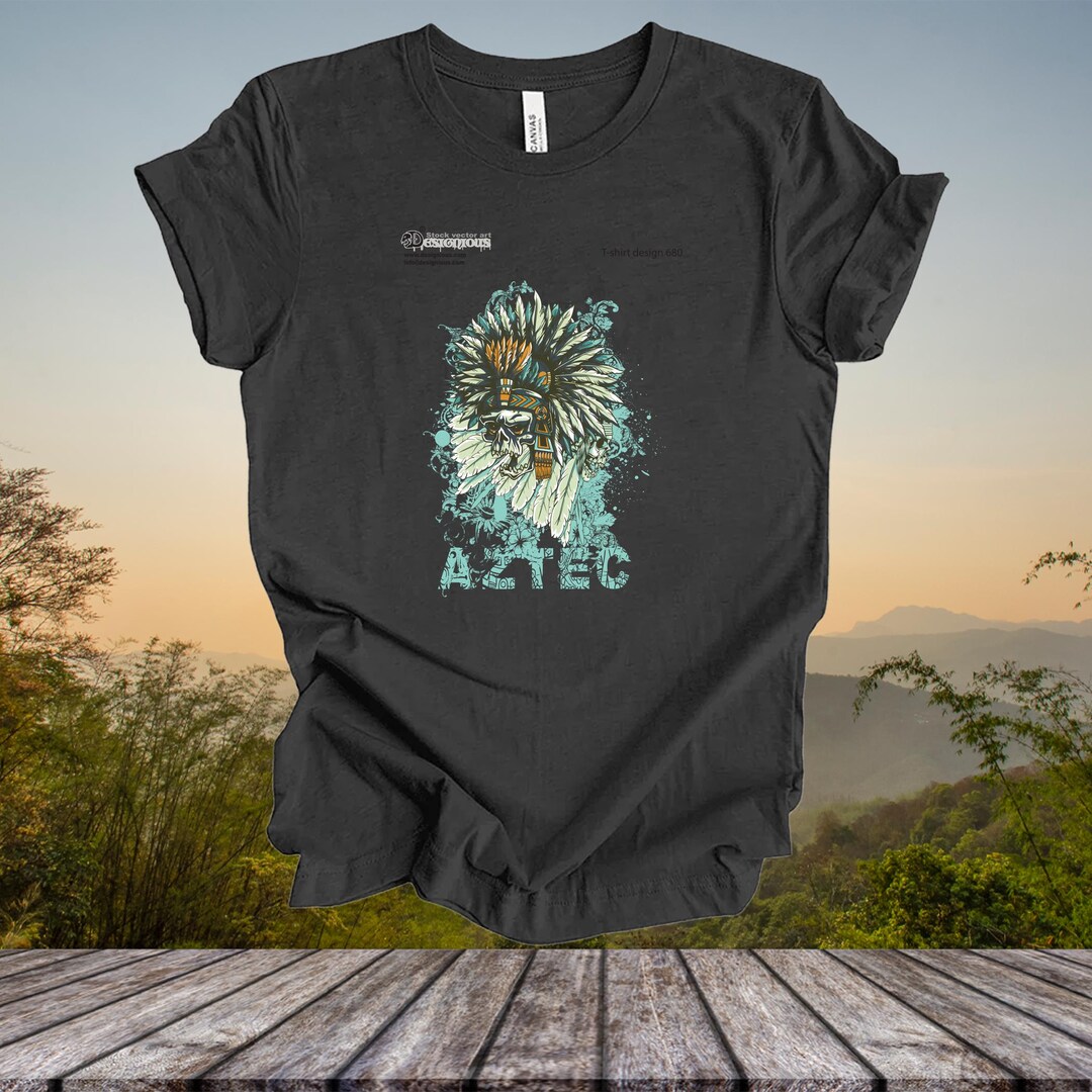 Aztec Warrior T-shirt Embrace the Spirit With Unique Artistry - Etsy
