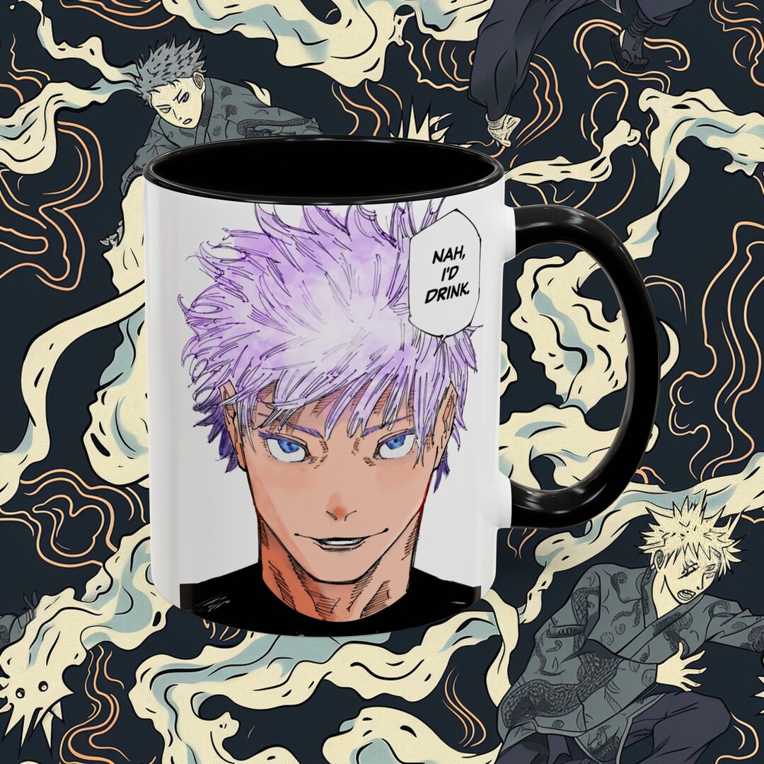 Satoru Gojo "nah I'd Drink" Coffee Mug | Jujutsu Kaisen Essentials ...