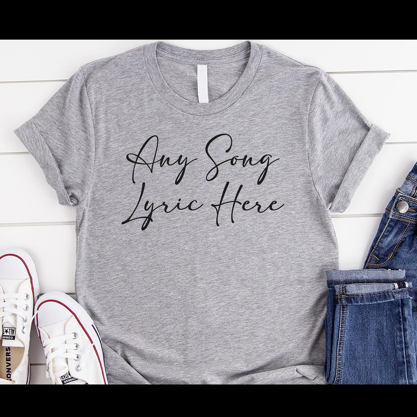 Any Song Lyrics Shirt, Custom Song Shirt, Custom Artist Name Shirt ...