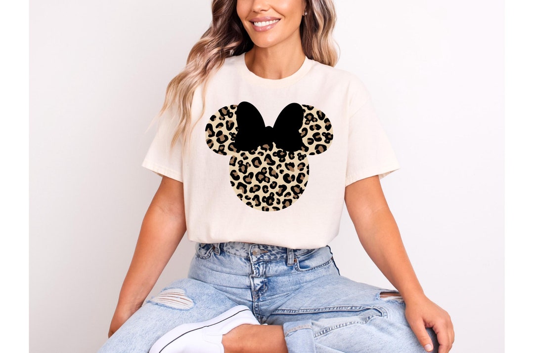 Leopard Print Minnie Mouse Shirt, Leopard Minnie Ear Shirt,disney Mom ...